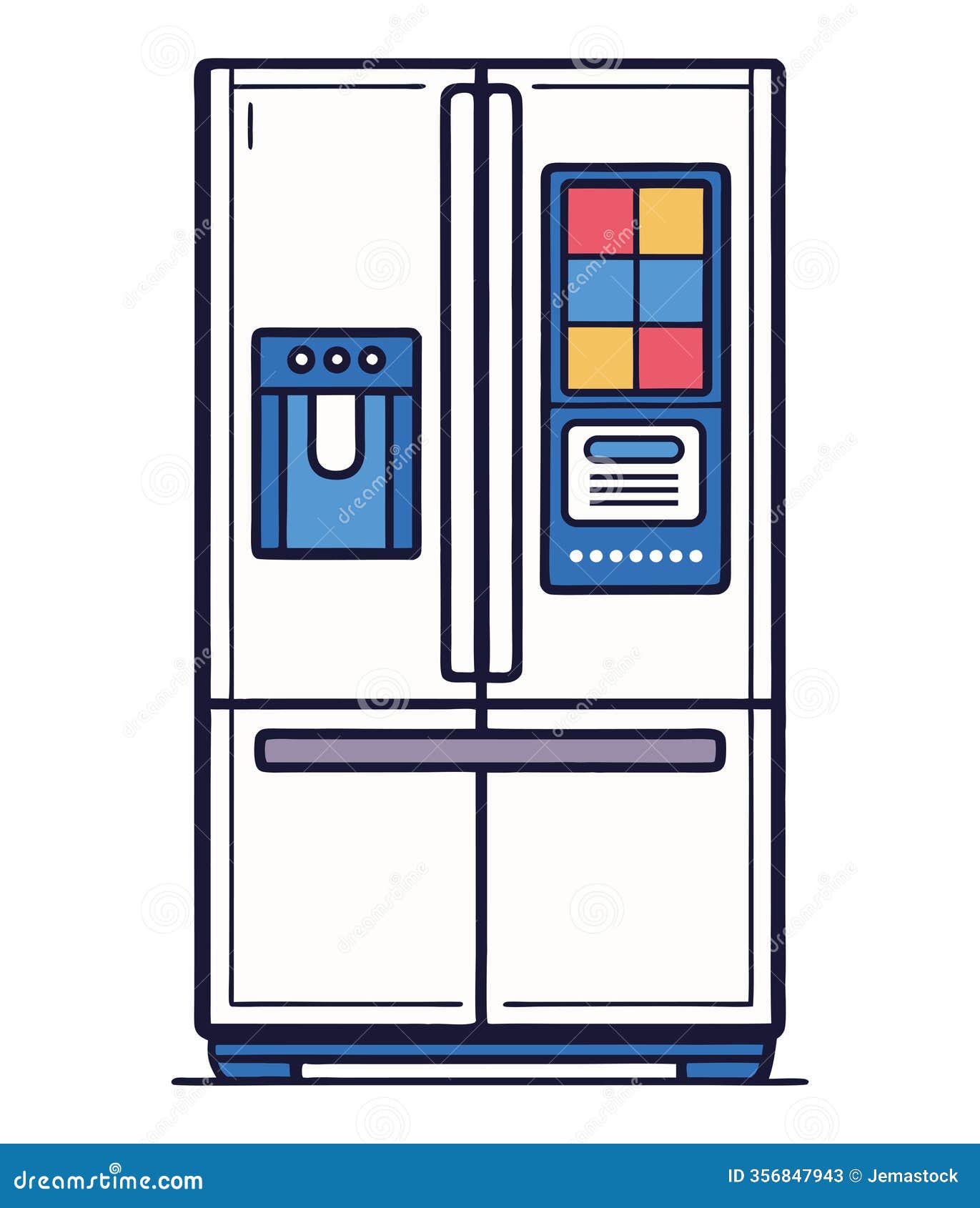 Advanced fridge icon stock illustration. Illustration of fridge - 356847943