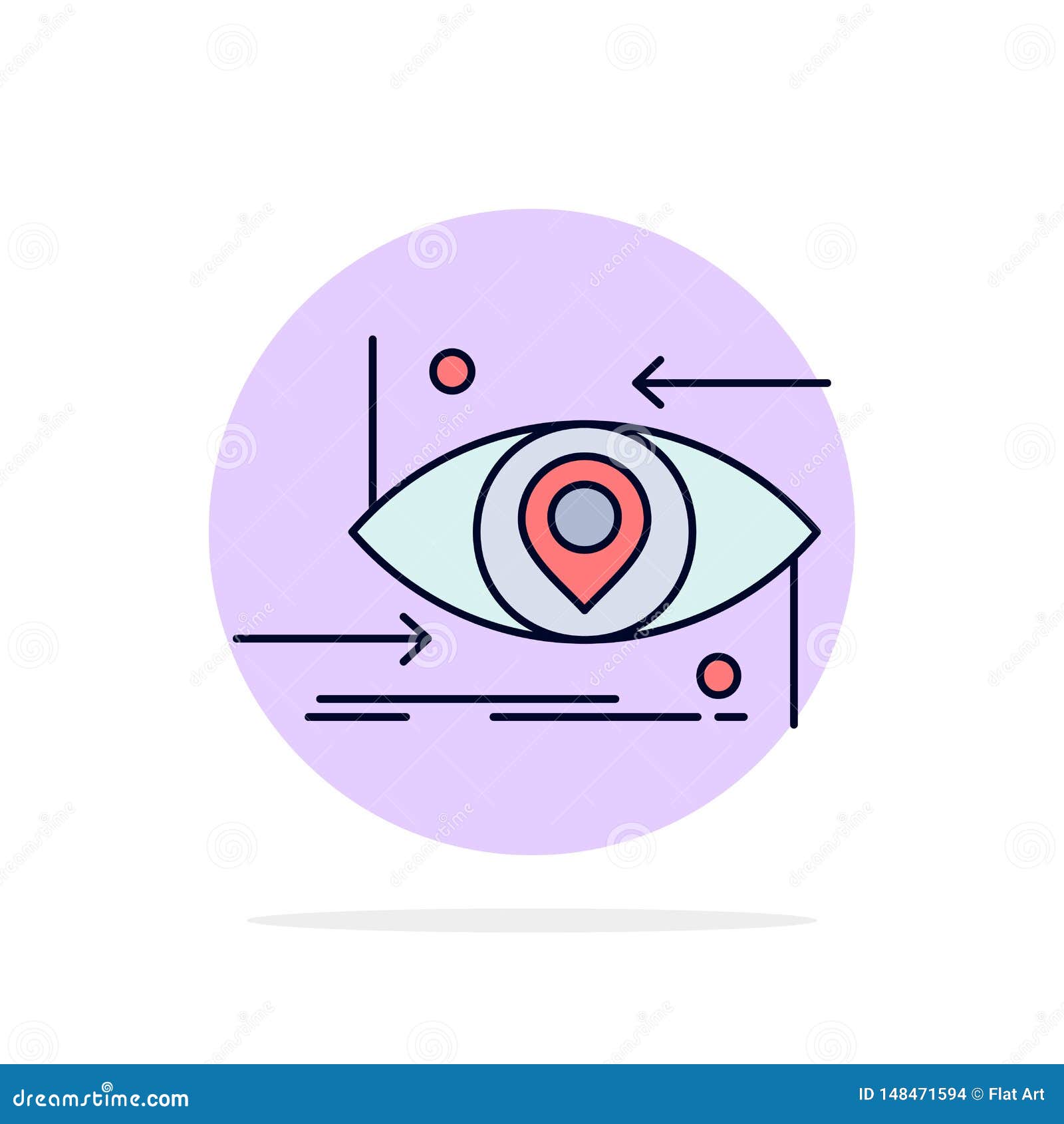 Advanced, Future, Gen, Science, Technology, Eye Flat Color Icon Vector ...