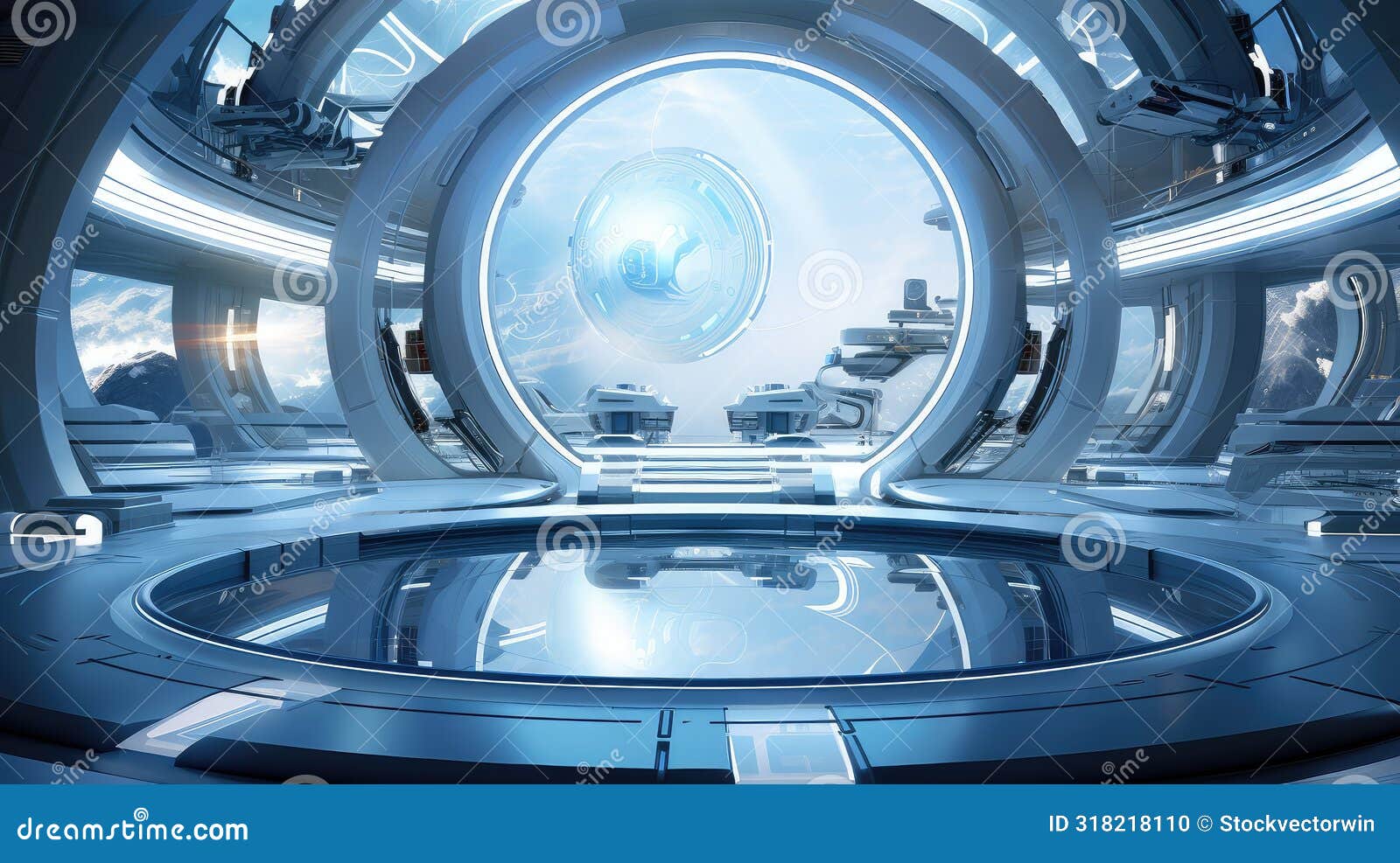 Advanced Future Technology Background Stock Illustration ...