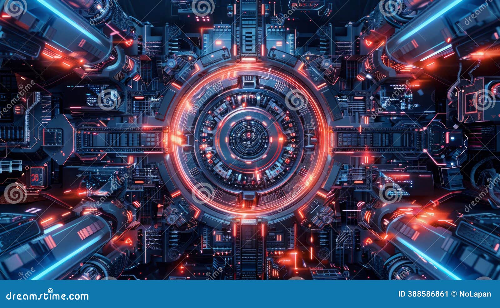 Advanced Futuristic Interface With Complex Data Hovering Above A ...