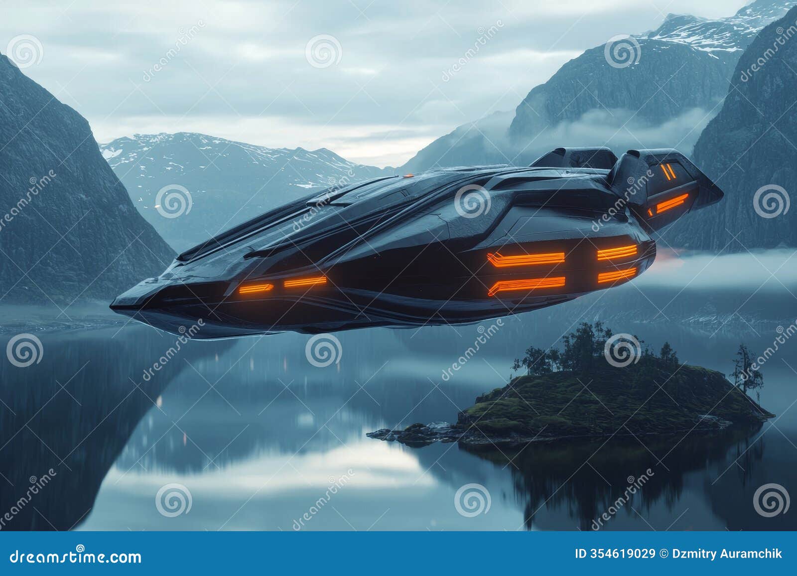 An Advanced, Futuristic Warship, Like those Imagined in Science Fiction ...