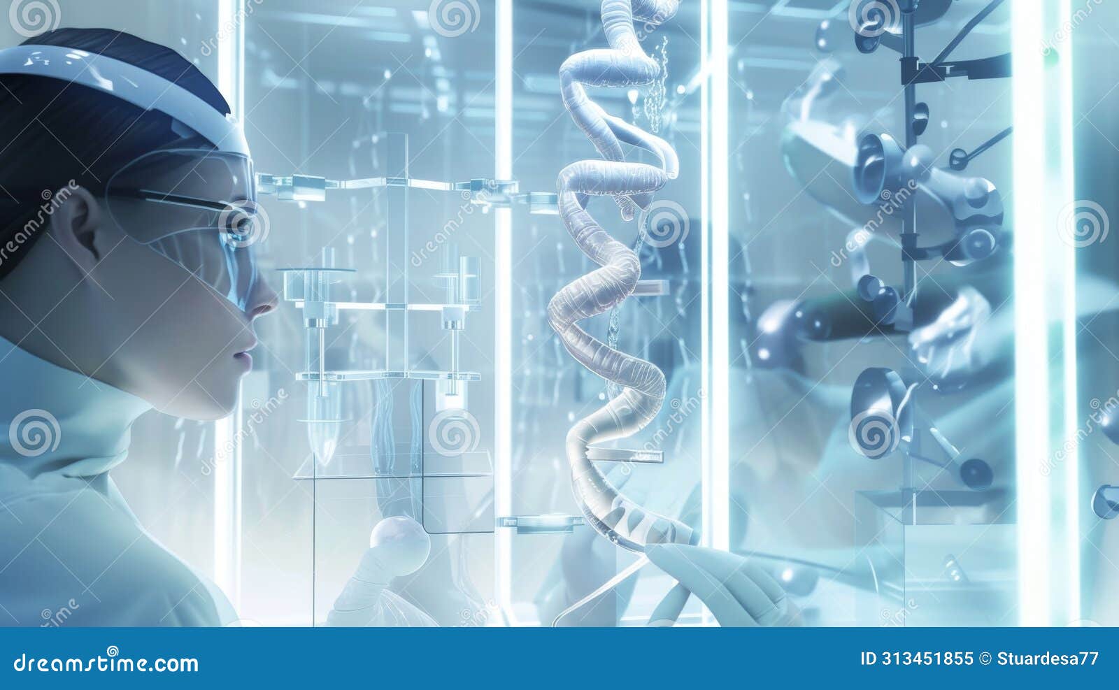 Advanced Genetic Research Lab Stock Image - Image of future, experiment ...