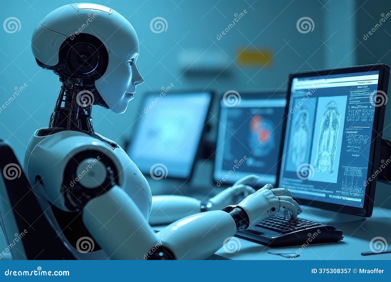 Robot Operation Server Royalty-Free Stock Image | CartoonDealer.com ...