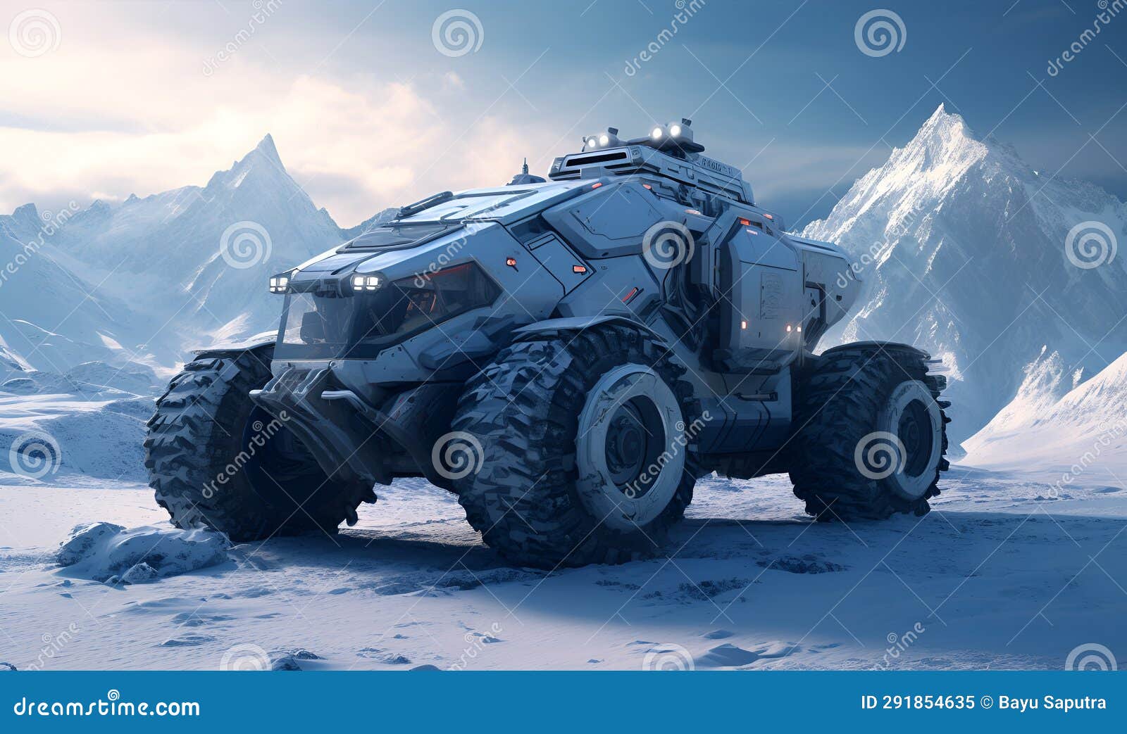 Advanced Heavy Military Vehicles in a Snowy Ice Environment, AI ...