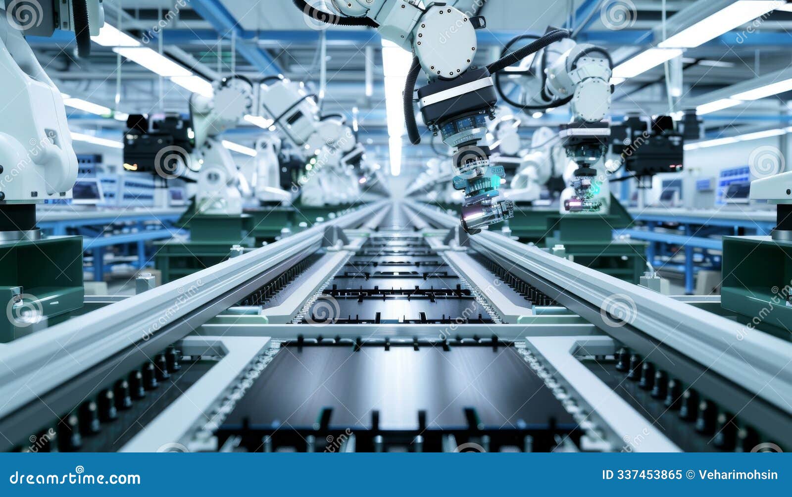 Advanced High Precision Robot Arms on Fully Automated PCB Assembly Line ...