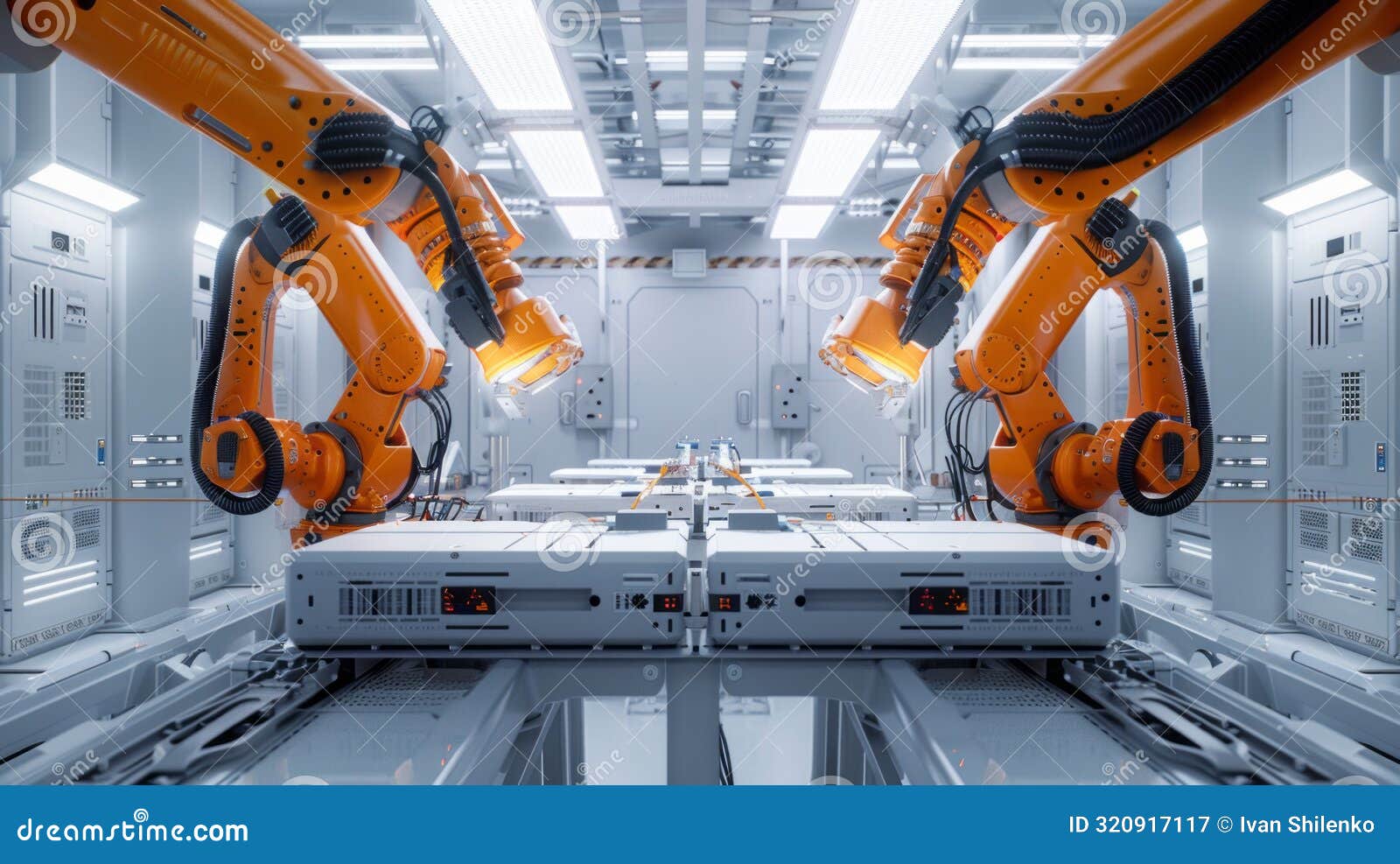 Advanced High Precision Robot Arms on Fully Automated PCB Assembly Line ...