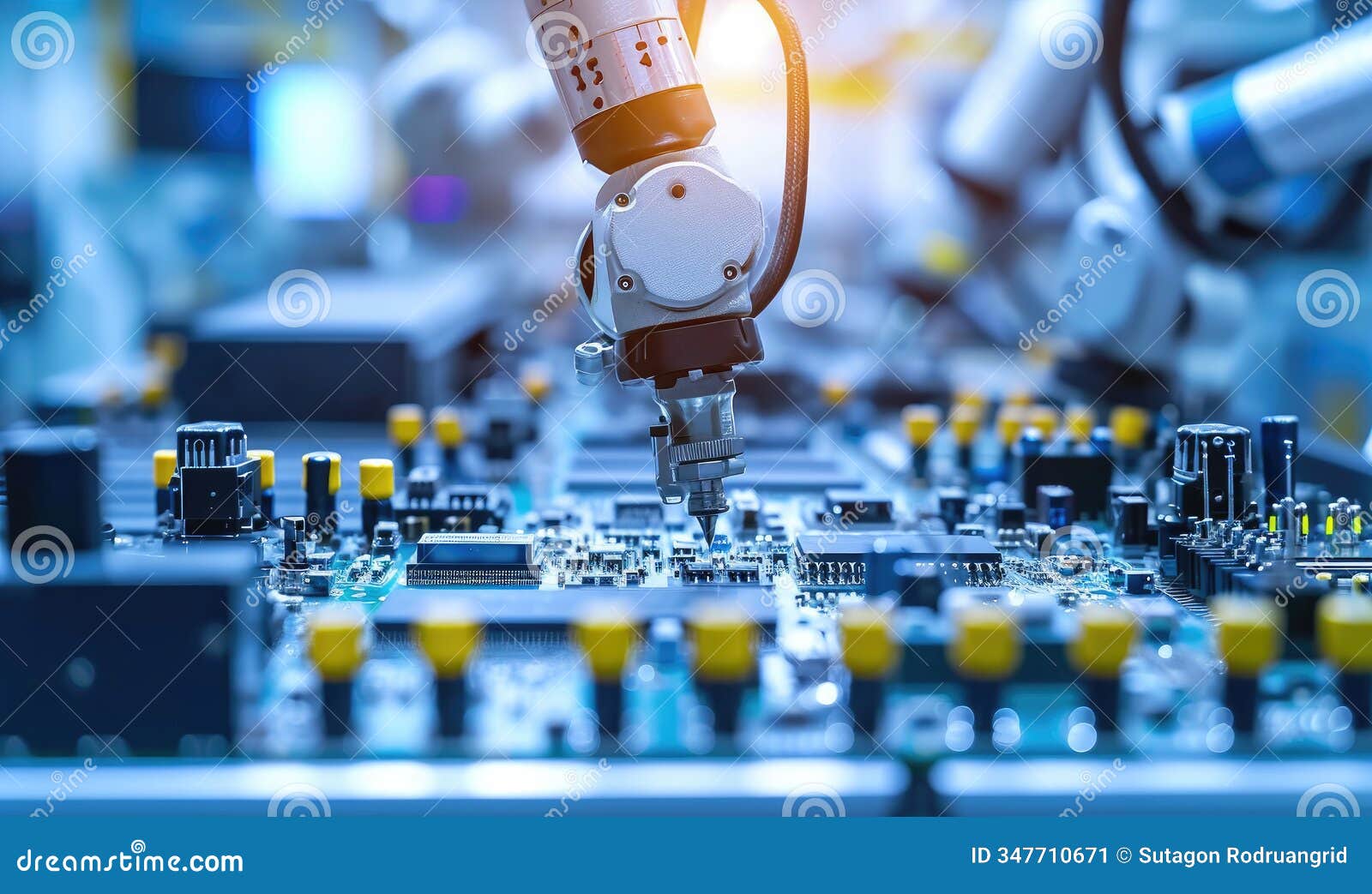 In A Fully Automated Factory Solarpowered Robots Tirelessly Package And ...