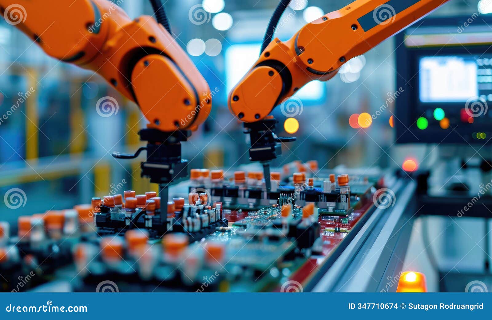 In A Fully Automated Factory Solarpowered Robots Tirelessly Package And ...