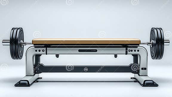 Futuristic Smart Bench Press Machine Stock Illustration - Illustration ...