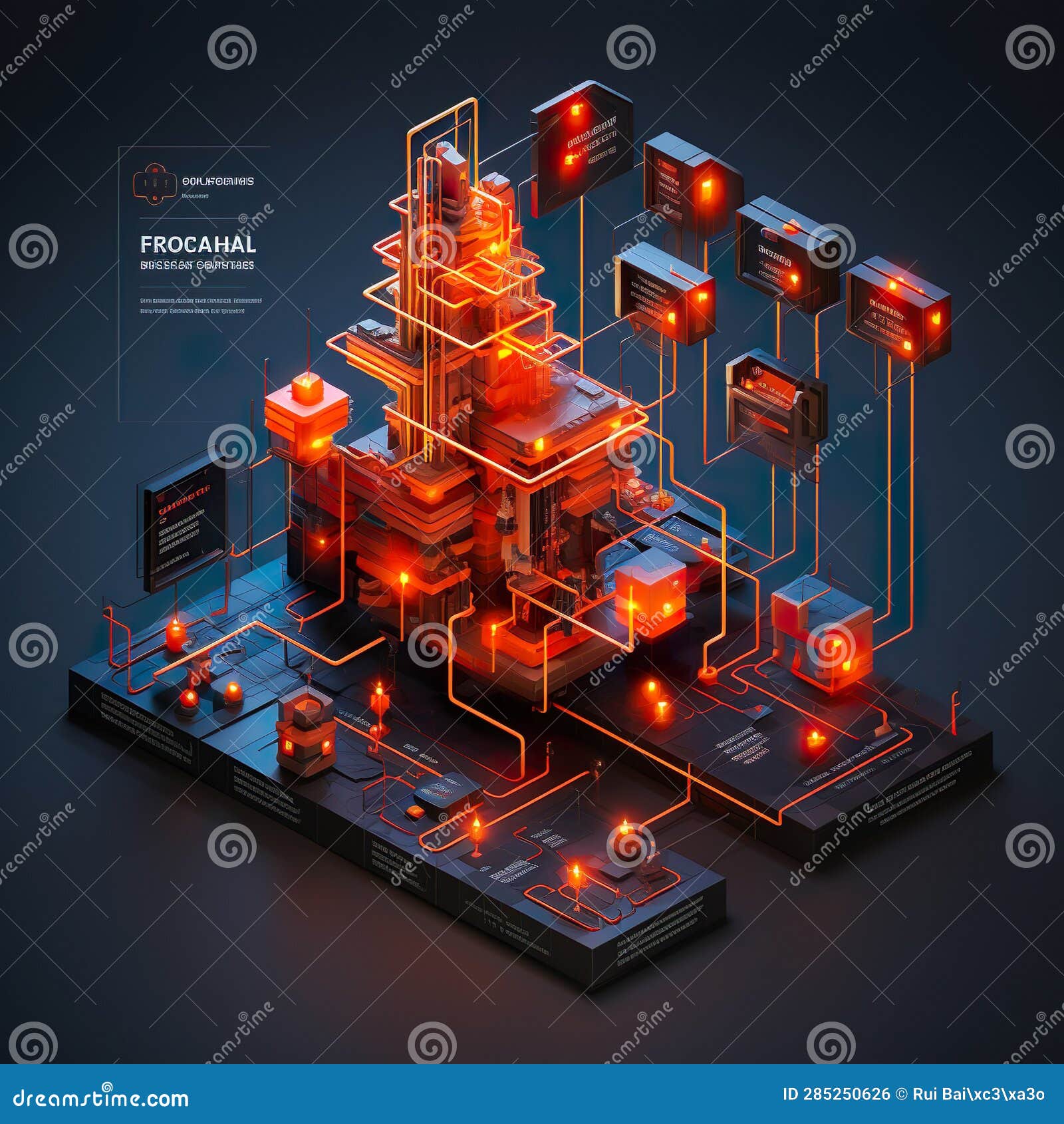 Advanced and Highly Detailed 3D Corporate Chart with Organisational ...