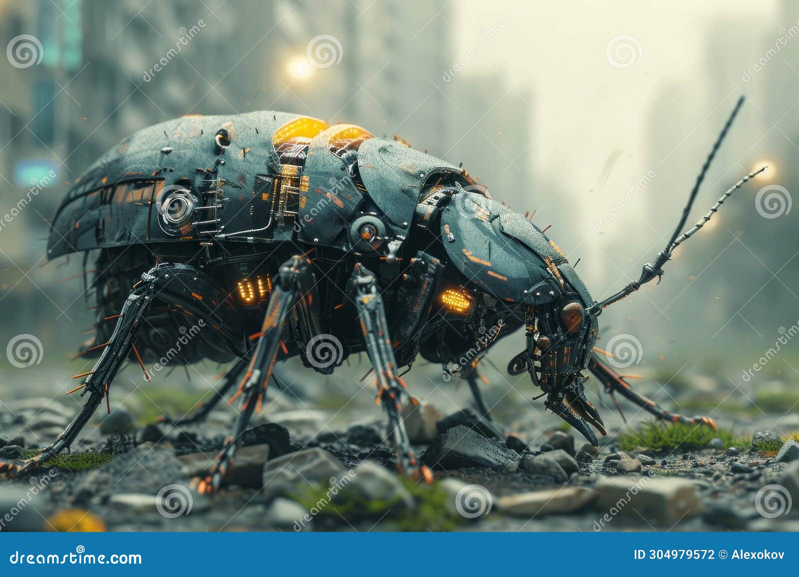 Advanced Hightech Armor: Cyberpunk Cockroach AI Generated Stock ...