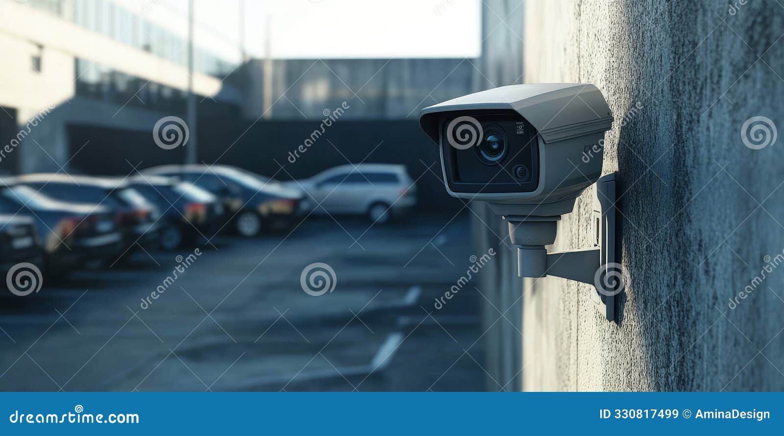 Advanced HighTech IP Security Camera Installed in the Parking Lot for ...