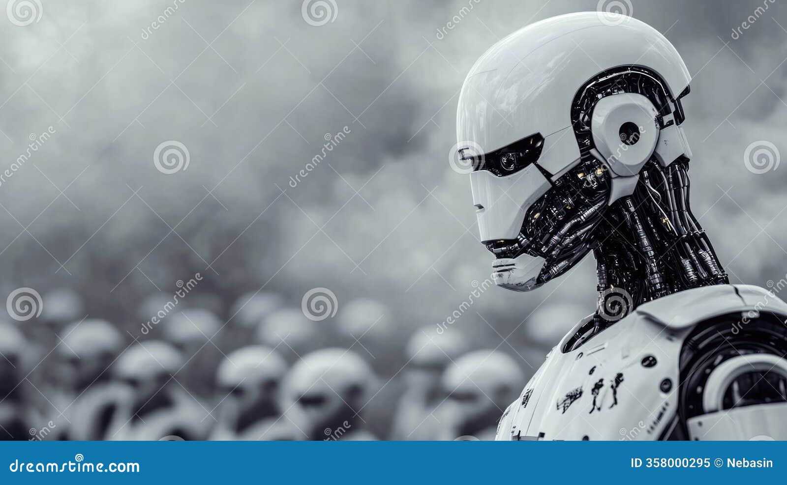 Advanced Humanoid Robot in Futuristic Setting with Responsive Ai ...
