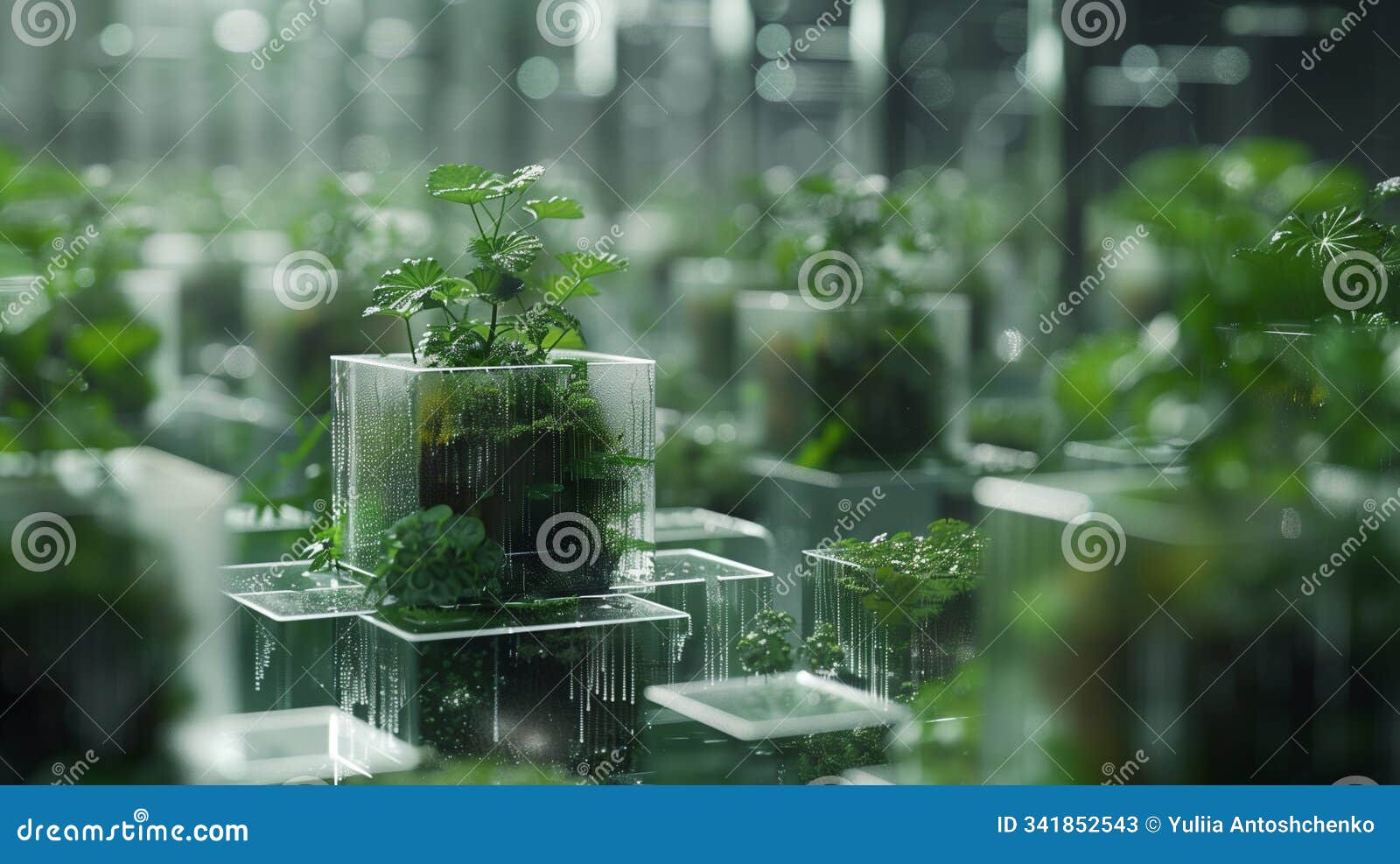 Advanced Hydroponic Systems Showcase Thriving Plants in Transparent ...