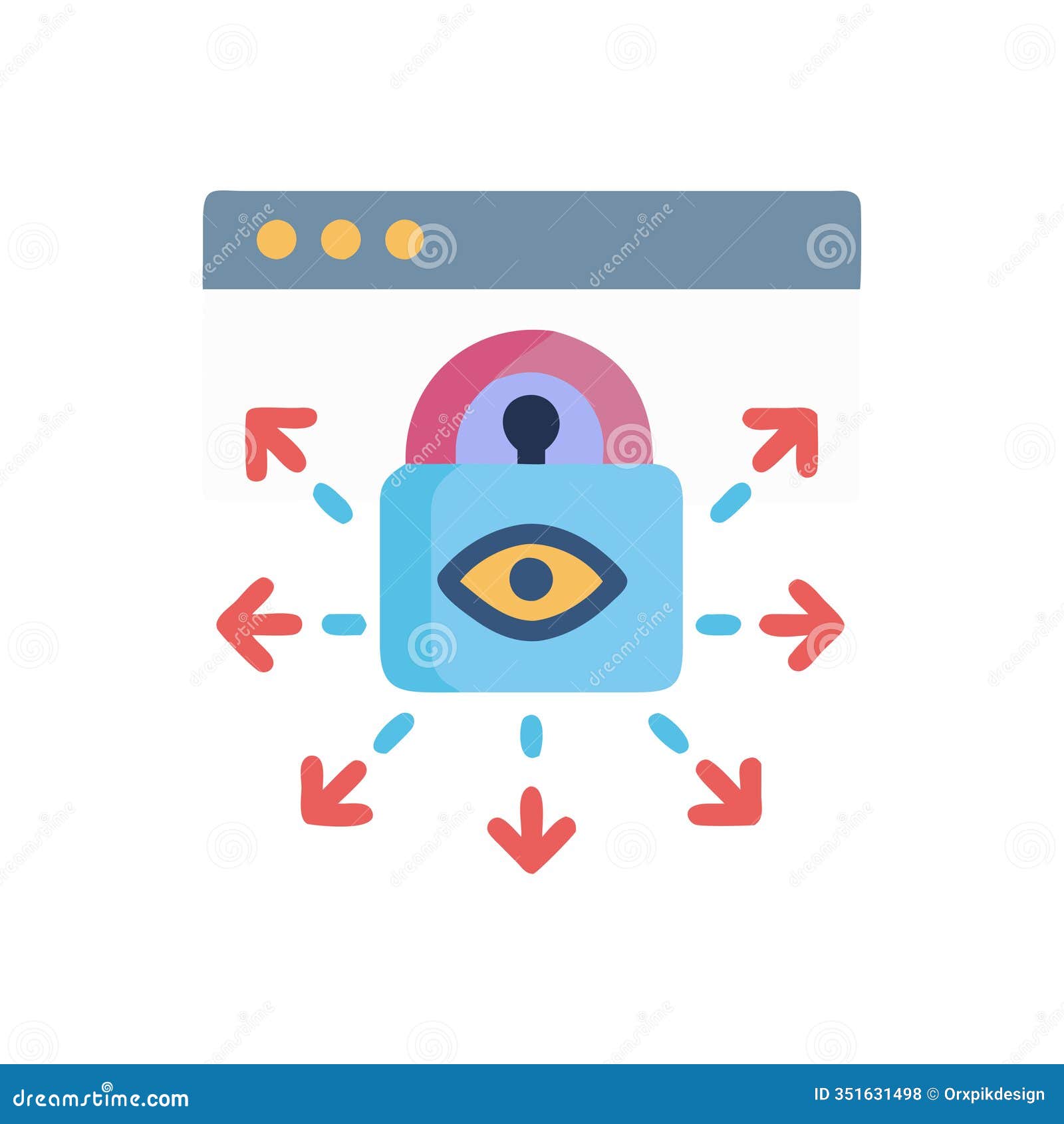 Advanced Intrusion Prevention Icon for Safety Stock Illustration ...