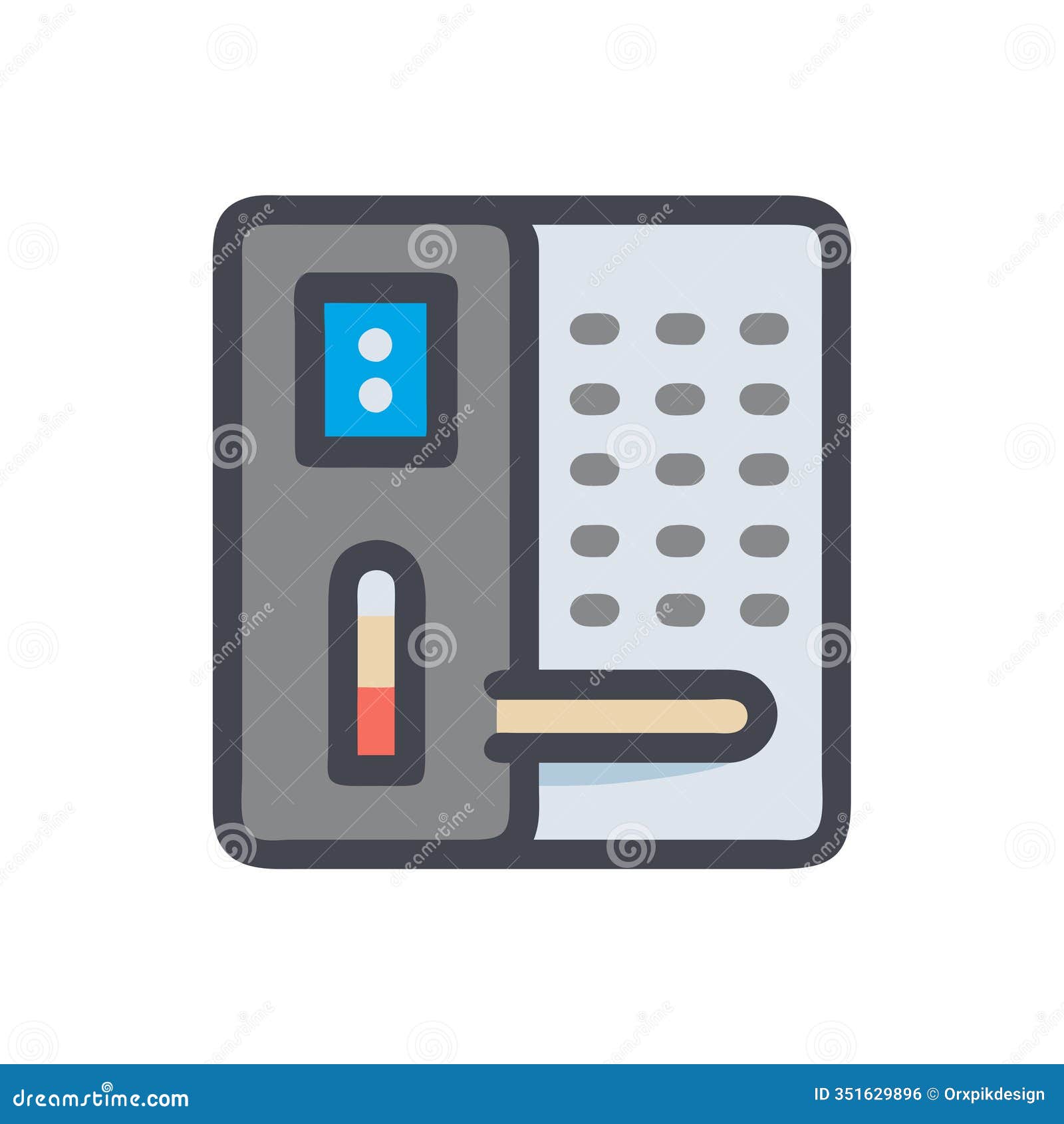 Advanced Access Control System Icon Stock Illustration - Illustration ...
