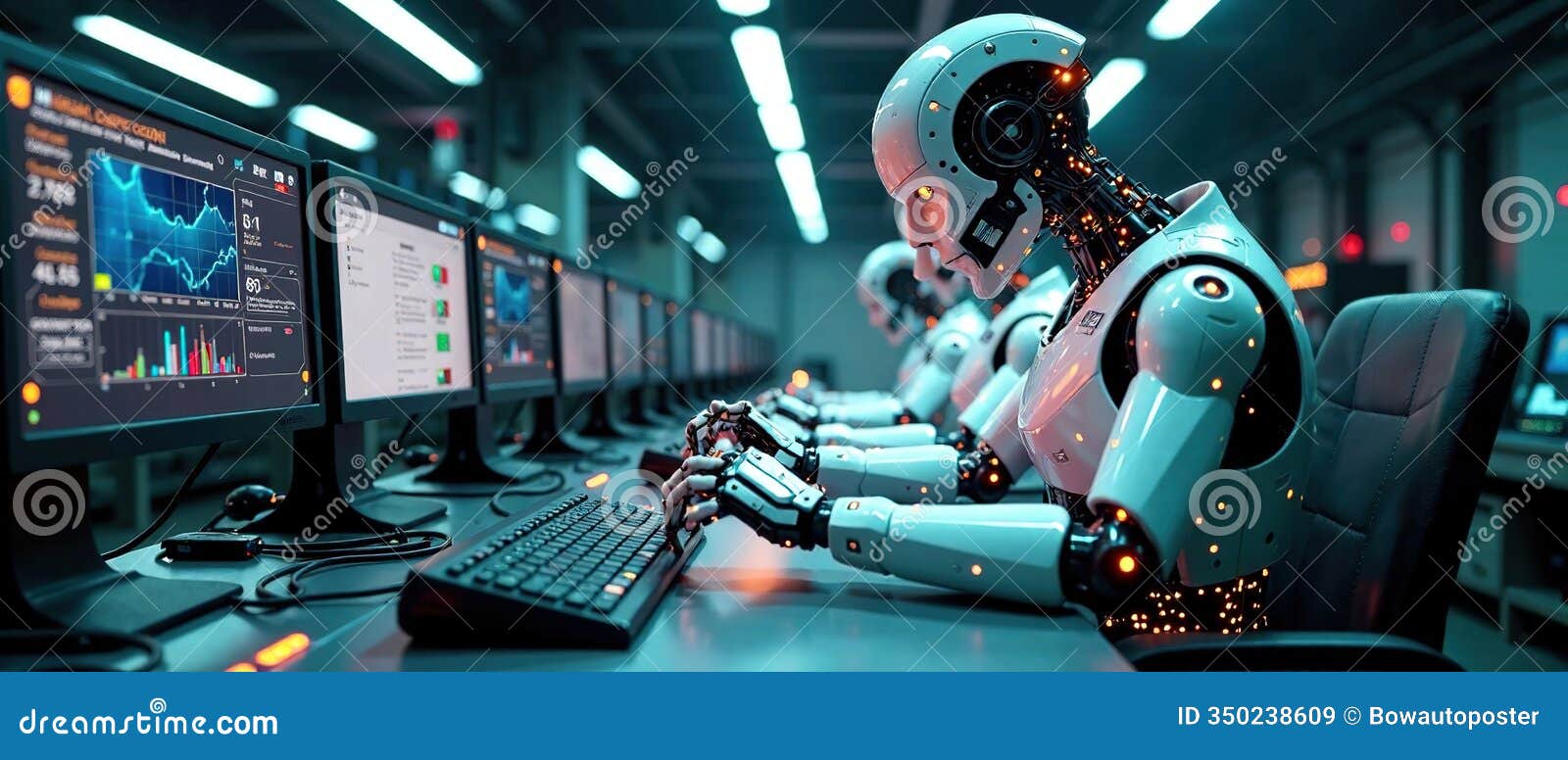 Cyber Engineering Workers In Workplace. Industry. Stock Photo ...