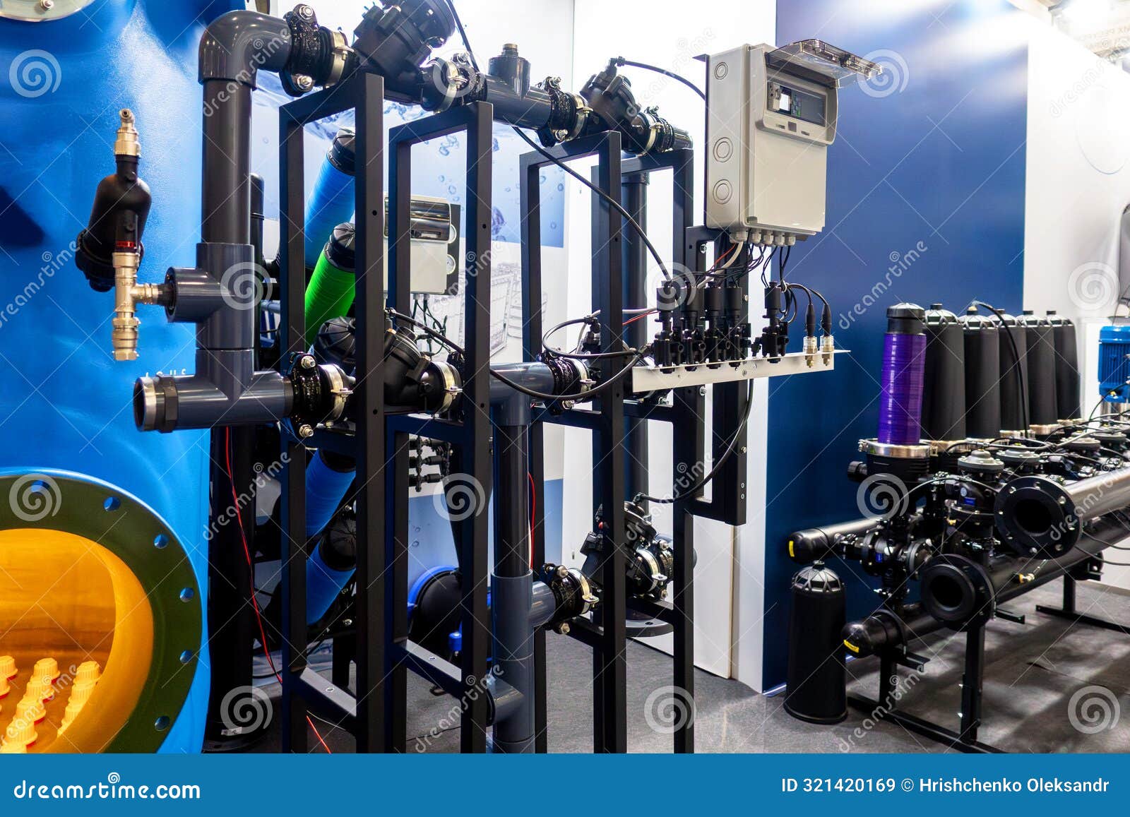Advanced Industrial Water Filtration System Display Stock Image - Image ...