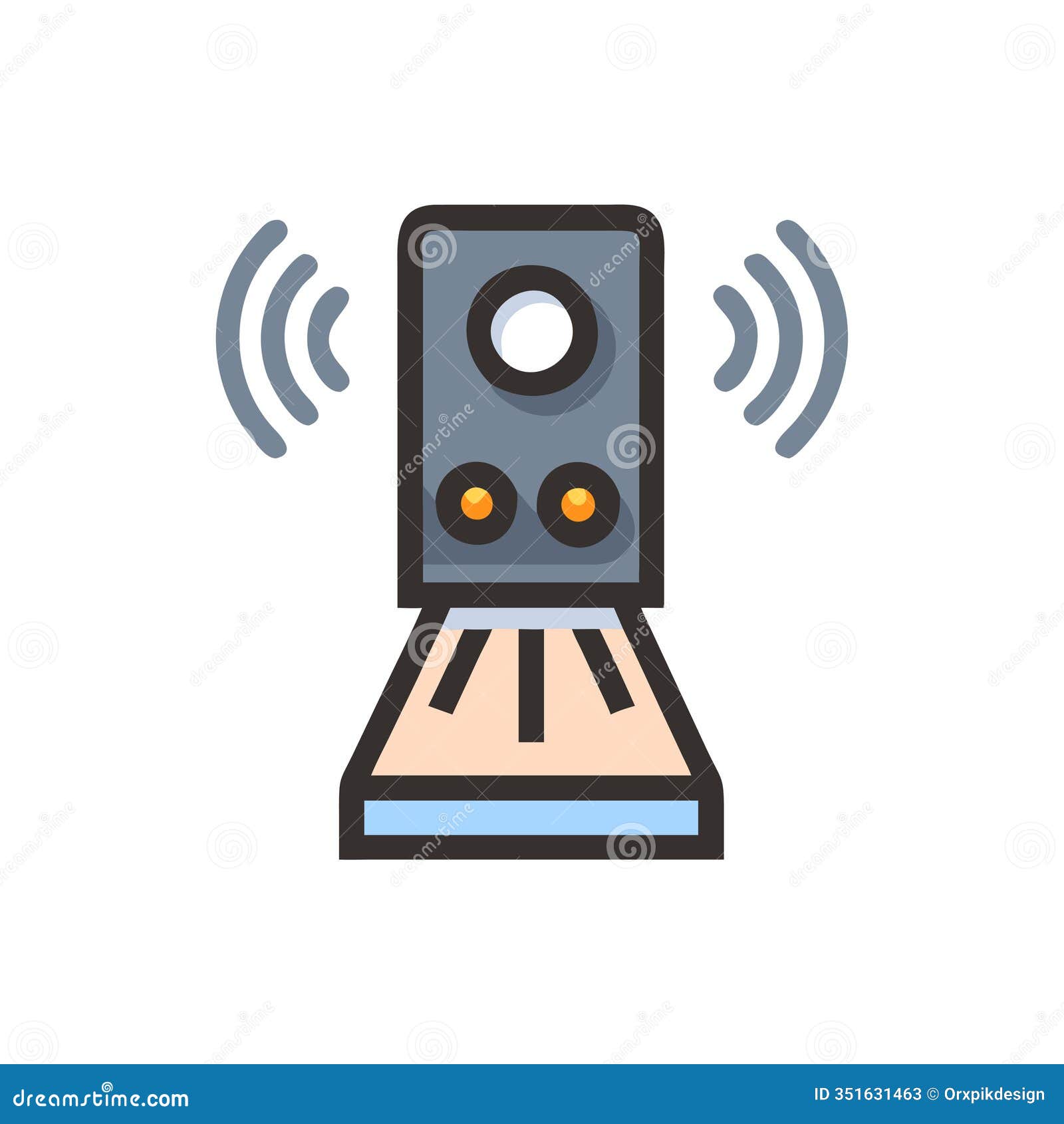 Advanced Infrared Sensor Icon Representation Stock Illustration ...