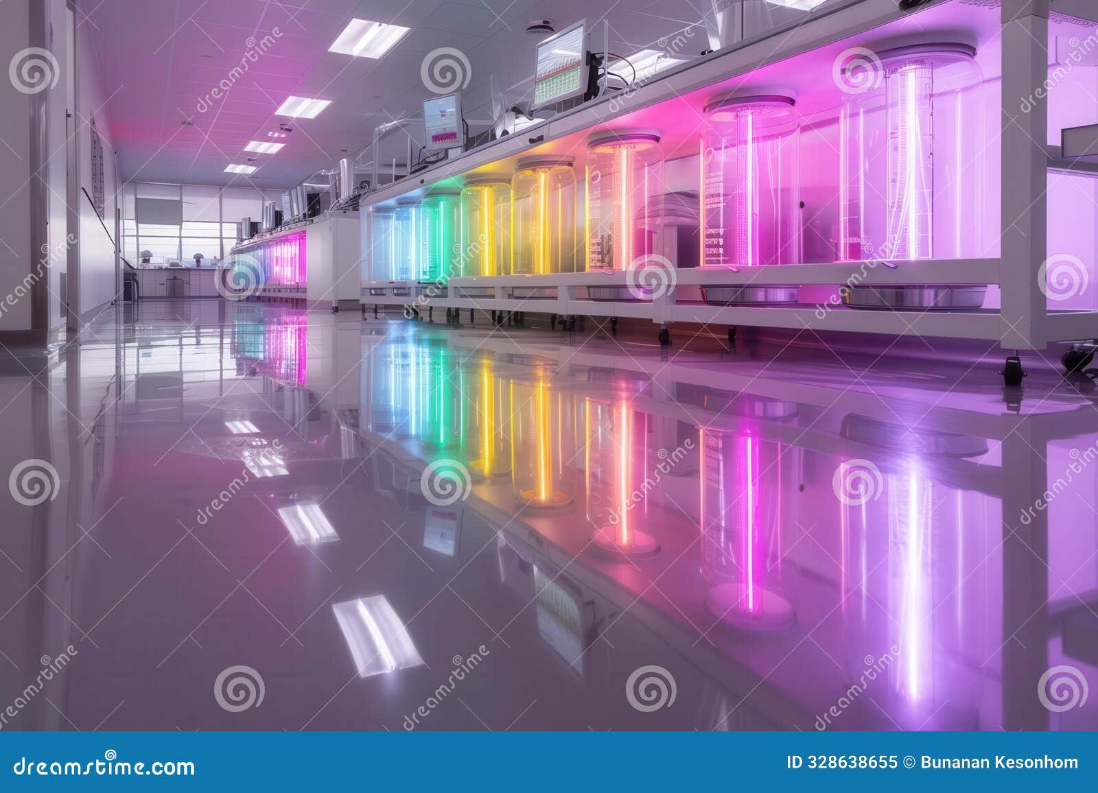 Advanced Lab for Sustainability Research, Neon Lights, High Contrast ...