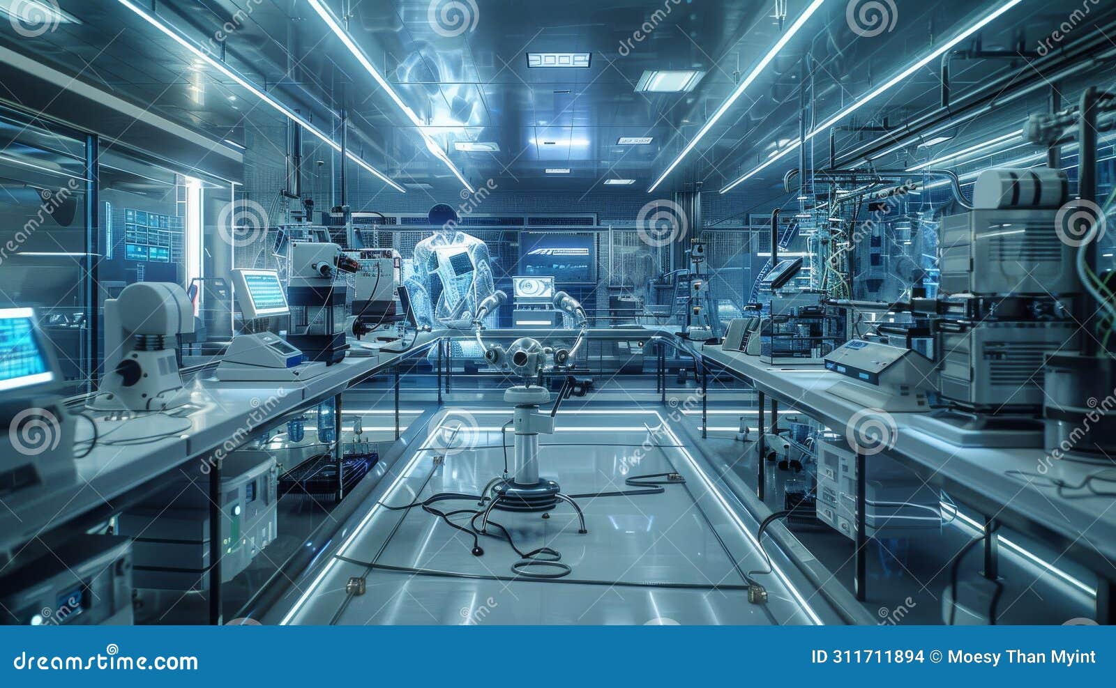 An Advanced Laboratory Filled with High-tech Gadgets and Modern ...