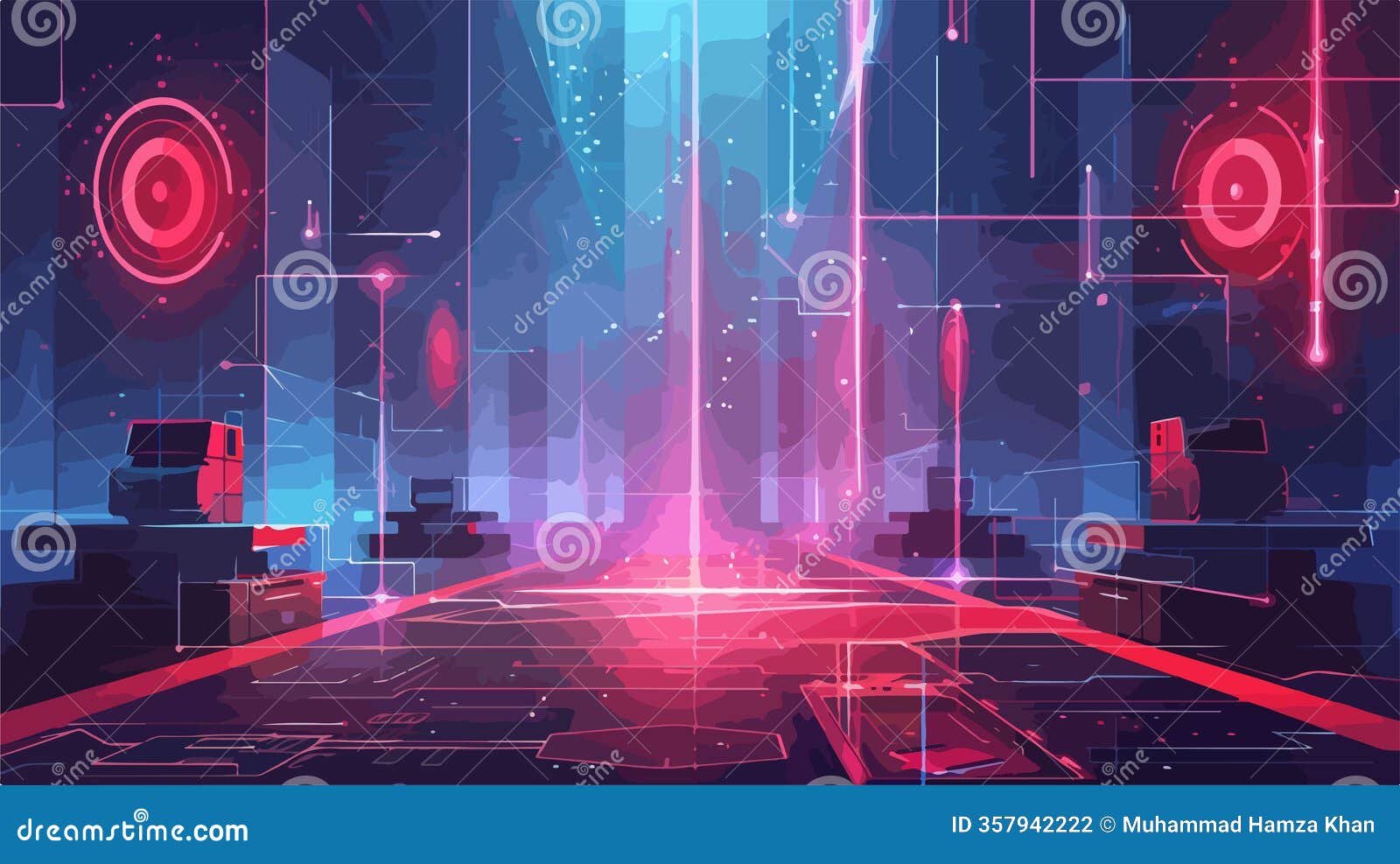 Advanced Laser Scanners Abstract Vector Illustration for Technology ...