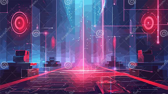 Advanced Laser Scanners Abstract Vector Illustration for Technology ...