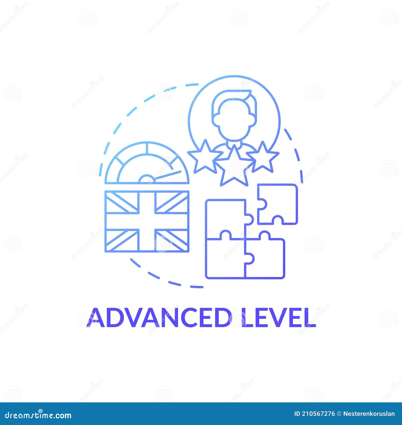 Advanced Level Concept Icon Stock Vector - Illustration of ...