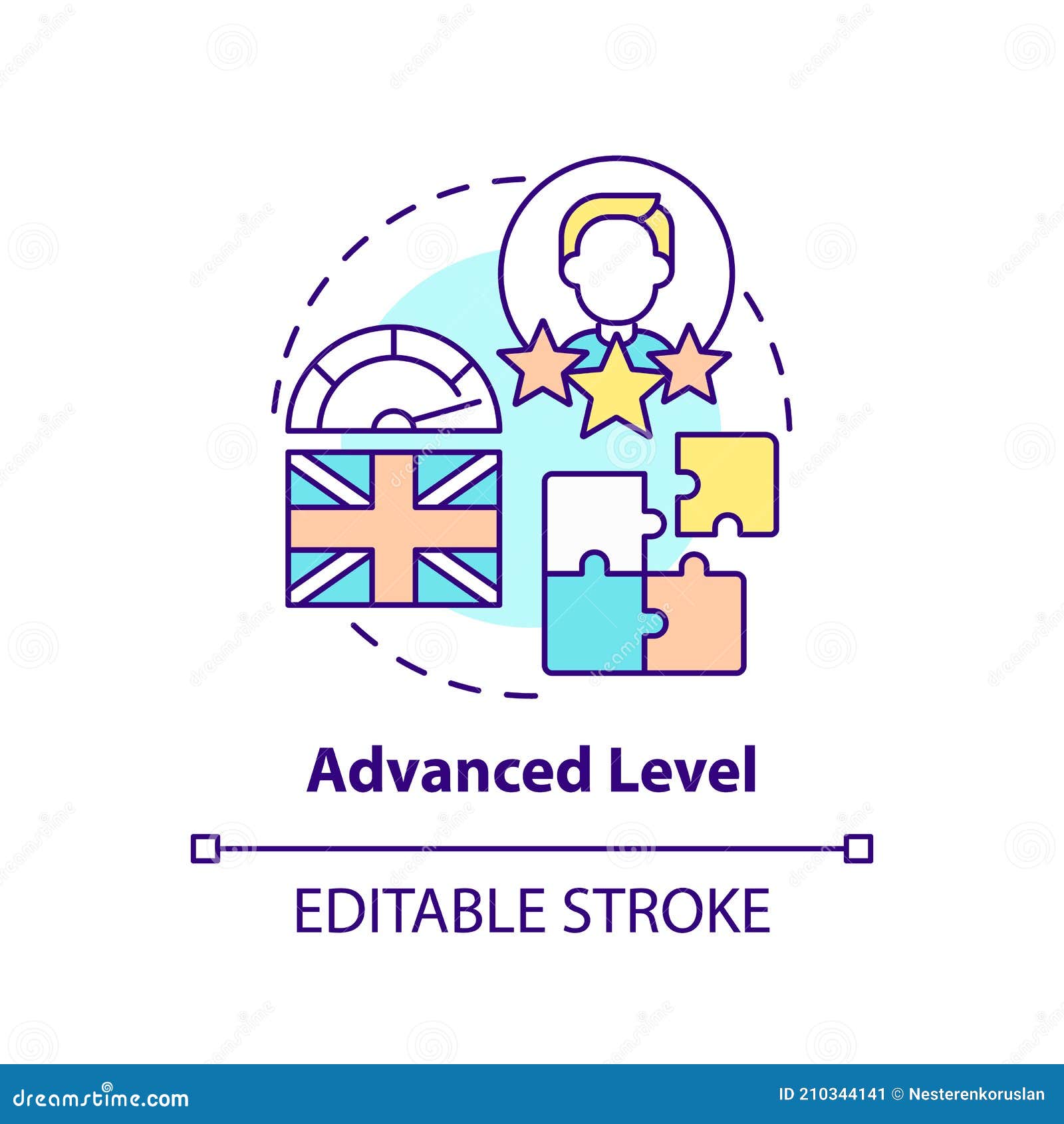Advanced Level Concept Icon Stock Vector - Illustration of online ... Advanced Level Concept Icon Stock Vector - Illustration of online ...