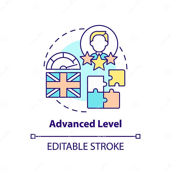 Advanced Level Concept Icon Stock Vector - Illustration of online ...