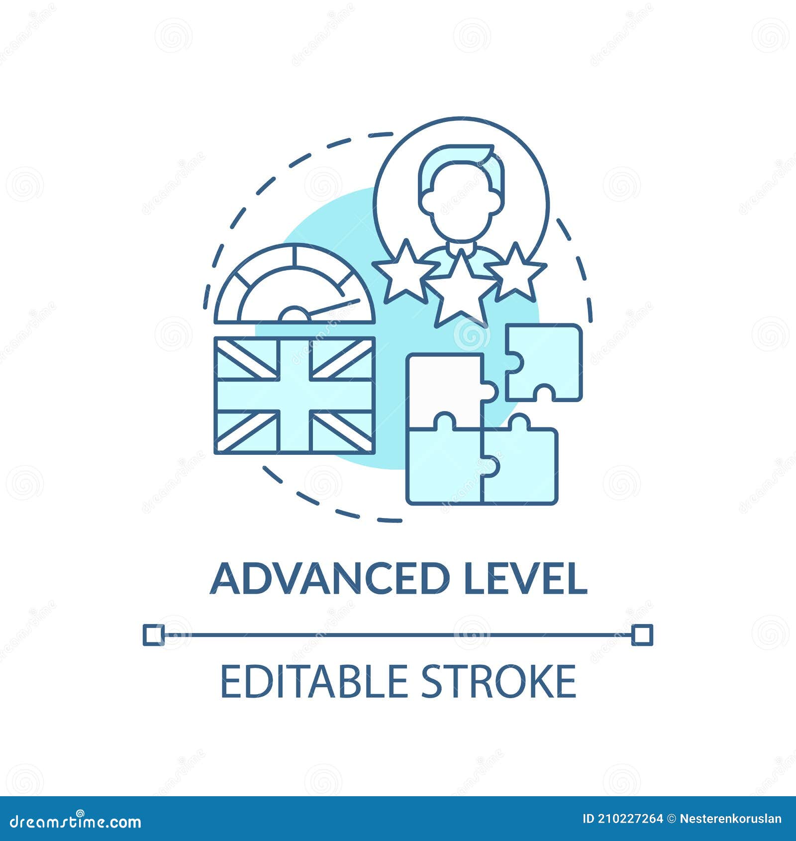 Advanced Level Concept Icon Stock Vector - Illustration of idea ...