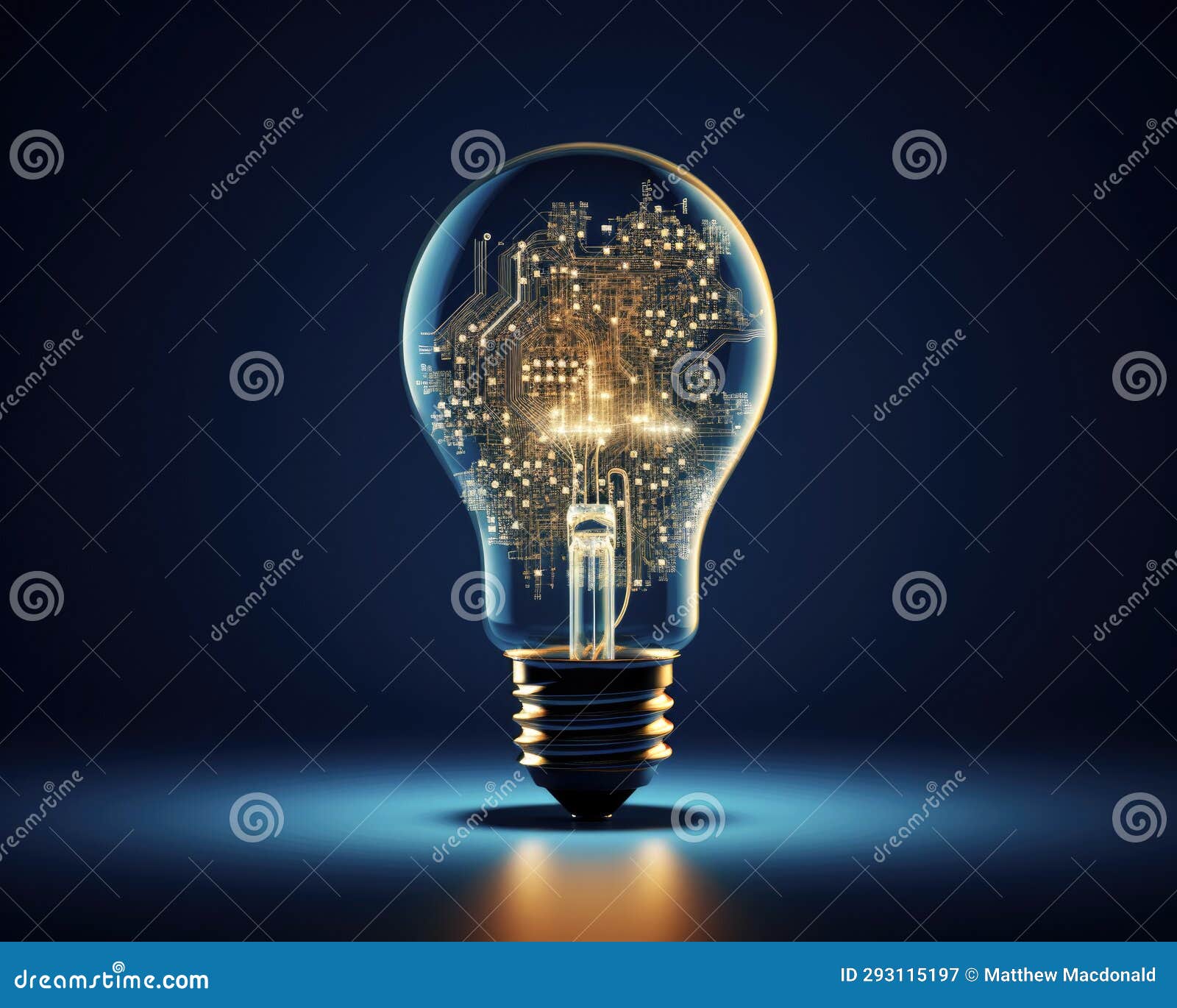 Advanced Lightbulb Creative Technology Concept Art, Generative AI Stock ...