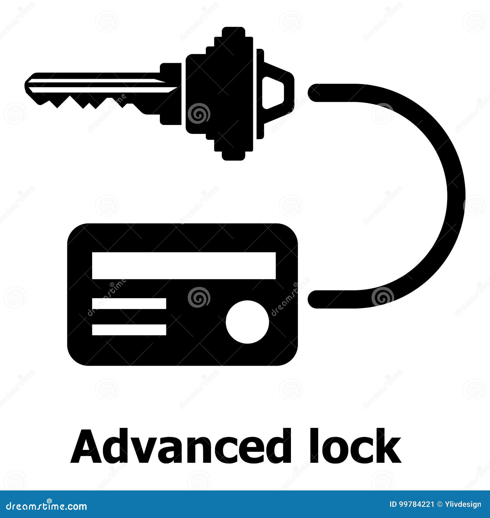 Advanced Lock Icon, Simple Black Style Stock Vector - Illustration of ...