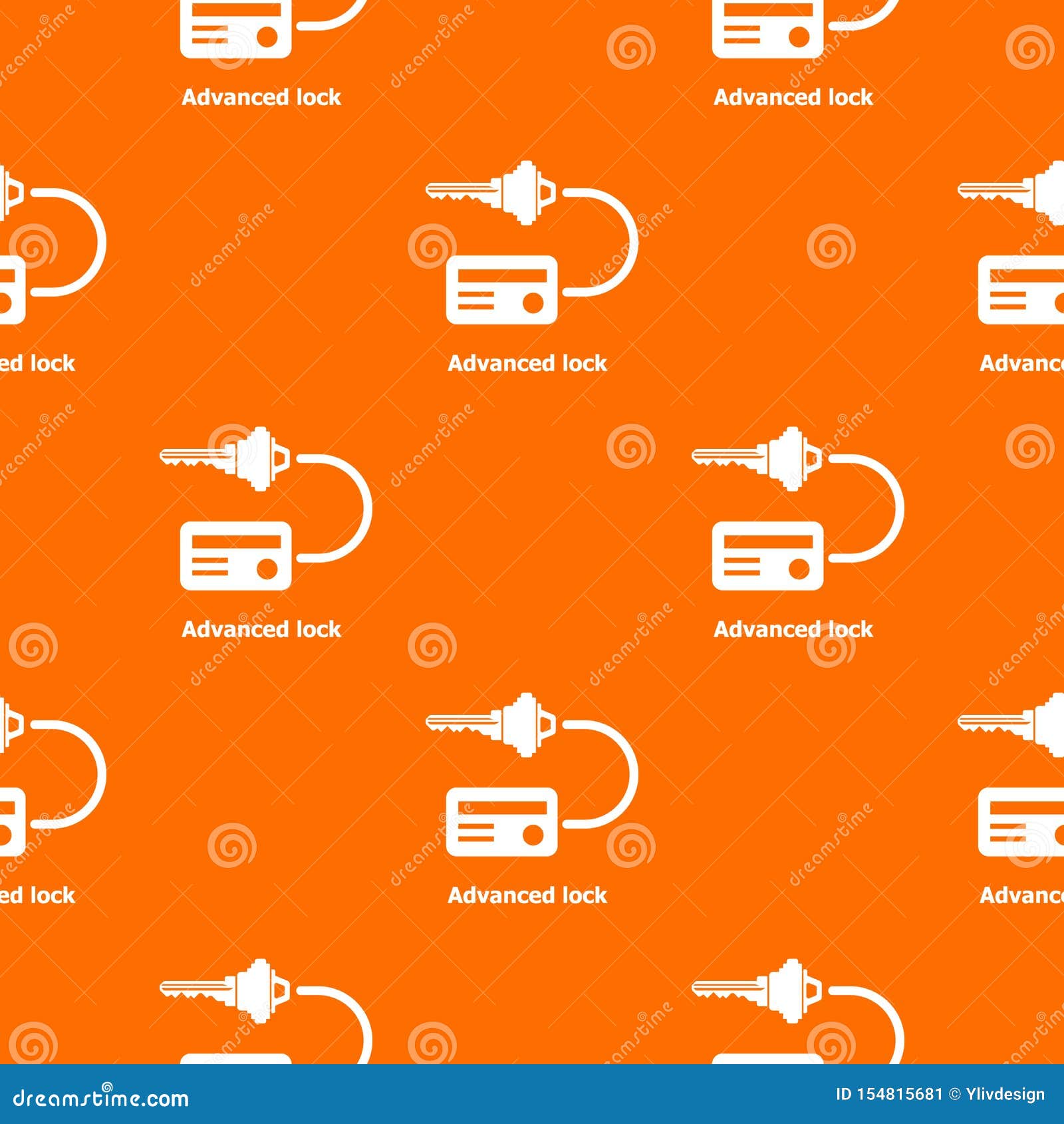 Advanced Lock Pattern Vector Orange Stock Vector - Illustration of icon ...