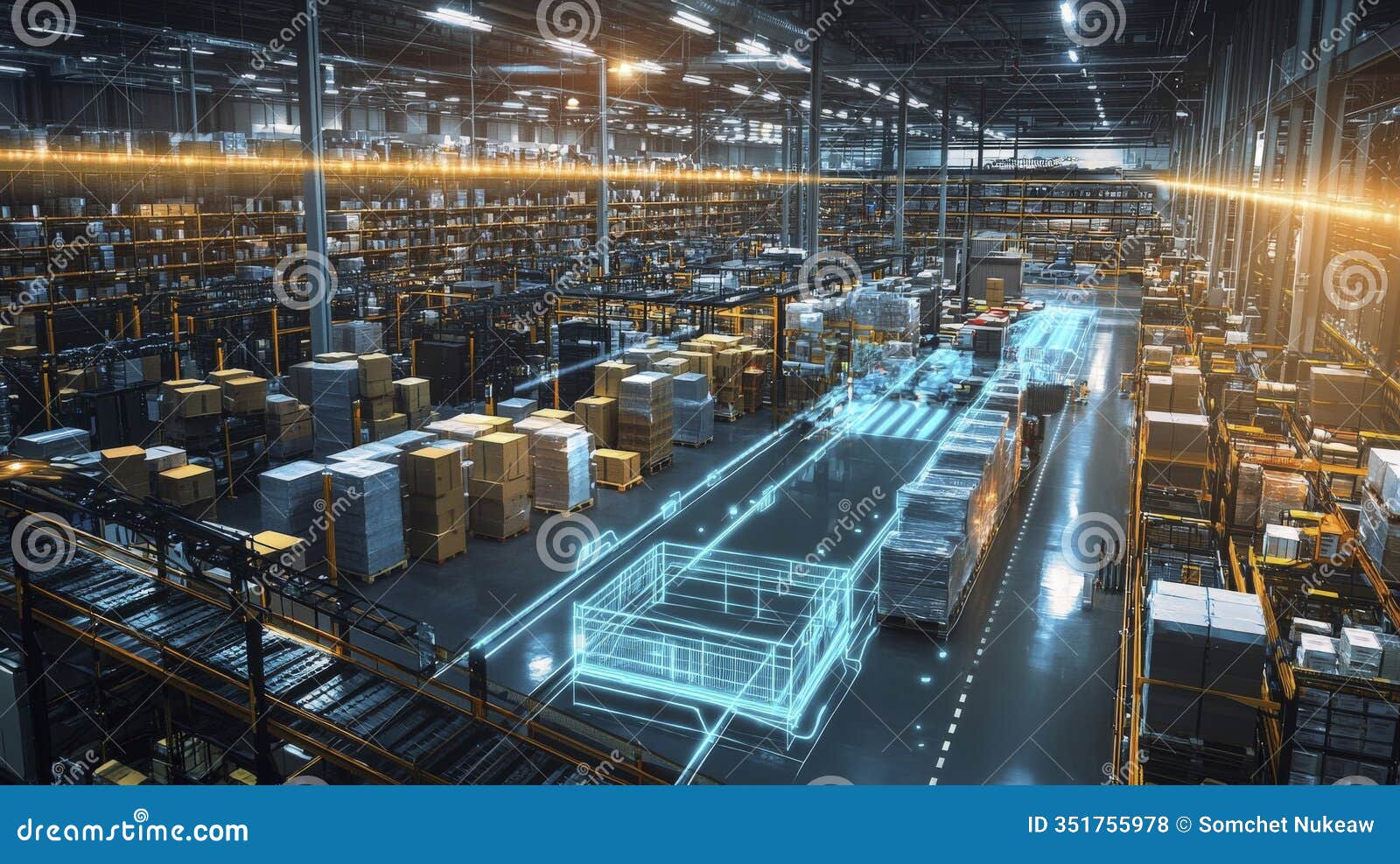 Advanced Logistics Operations in a Modern Warehouse Industrial ...