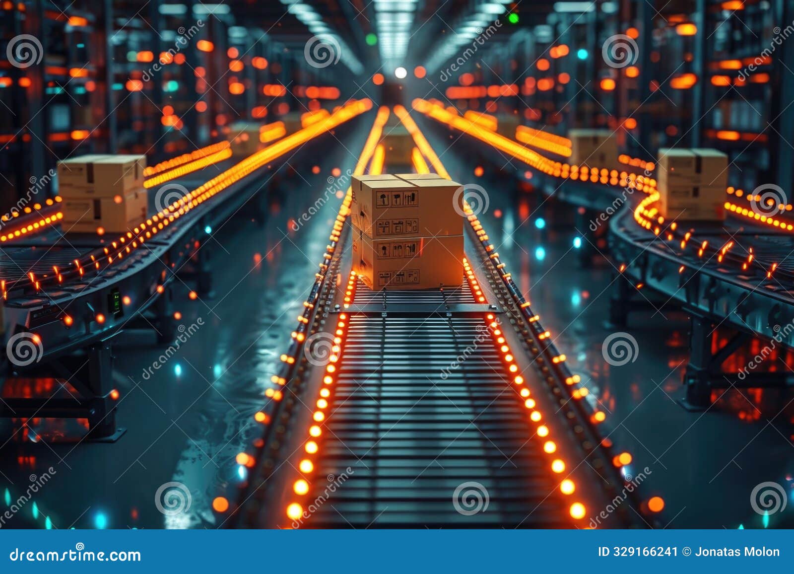 Advanced Logistics Warehouse: Modern Automation with Digital Technolog ...