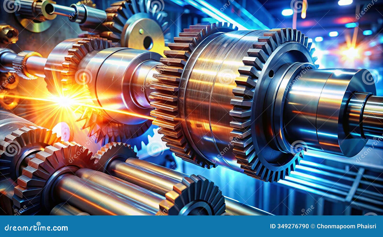 Advanced Machine Spindle System 3D Render Illustrates Precision and ...