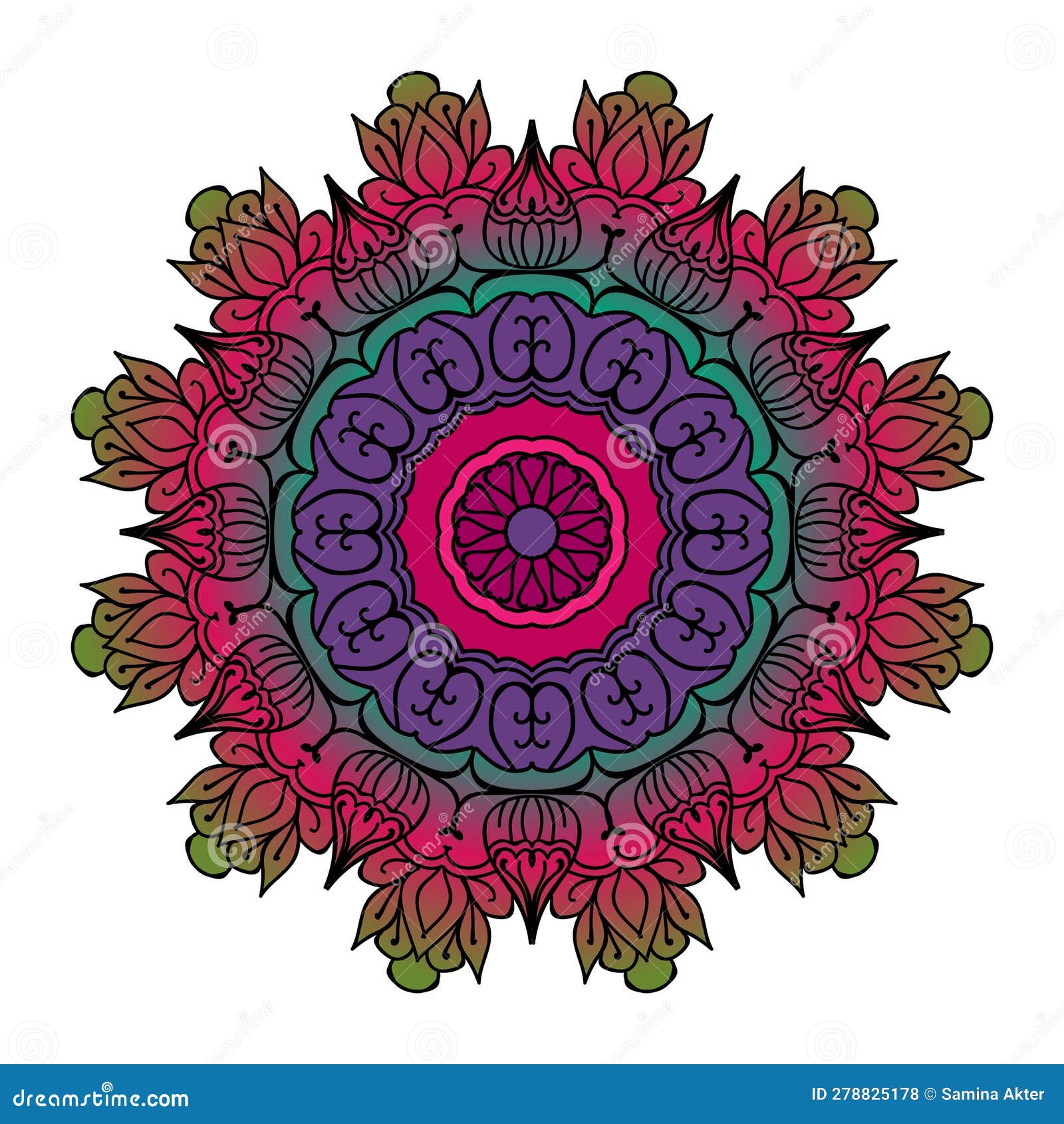 Advanced Mandala Design Vector Template, Mandala T-shirt Template ...