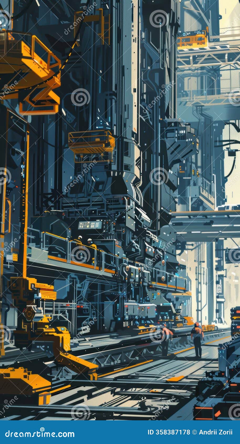 Advanced Manufacturing Training Facility: Workers Learning Machinery ...