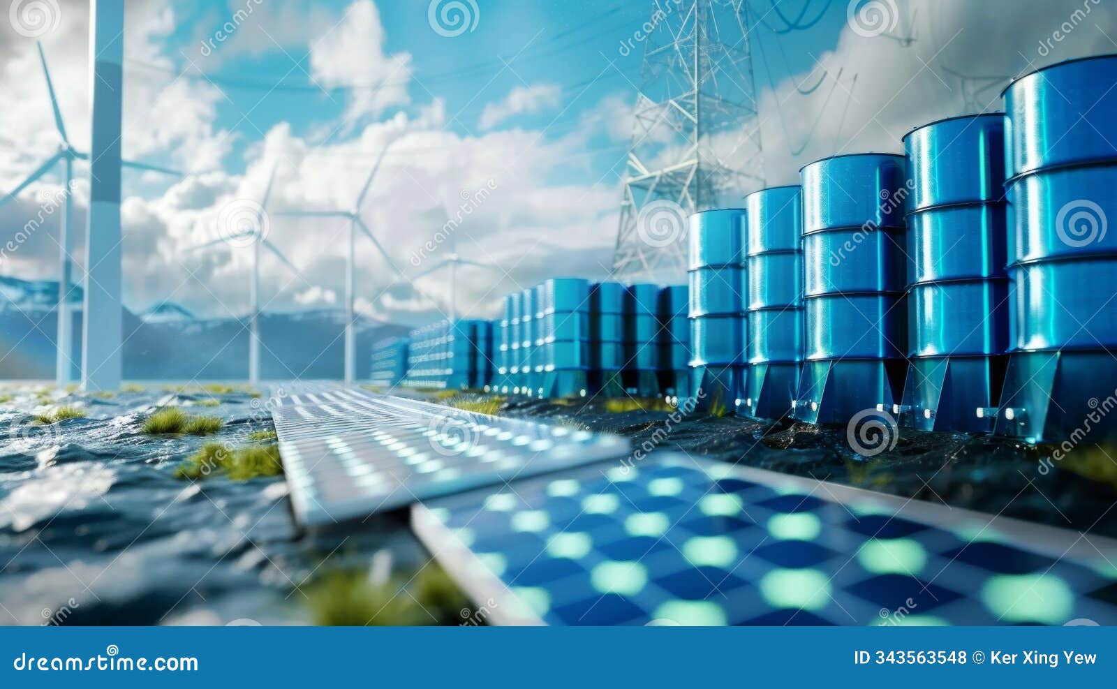 Advanced Materials for Energy Storage and Conversion Stock Illustration ...