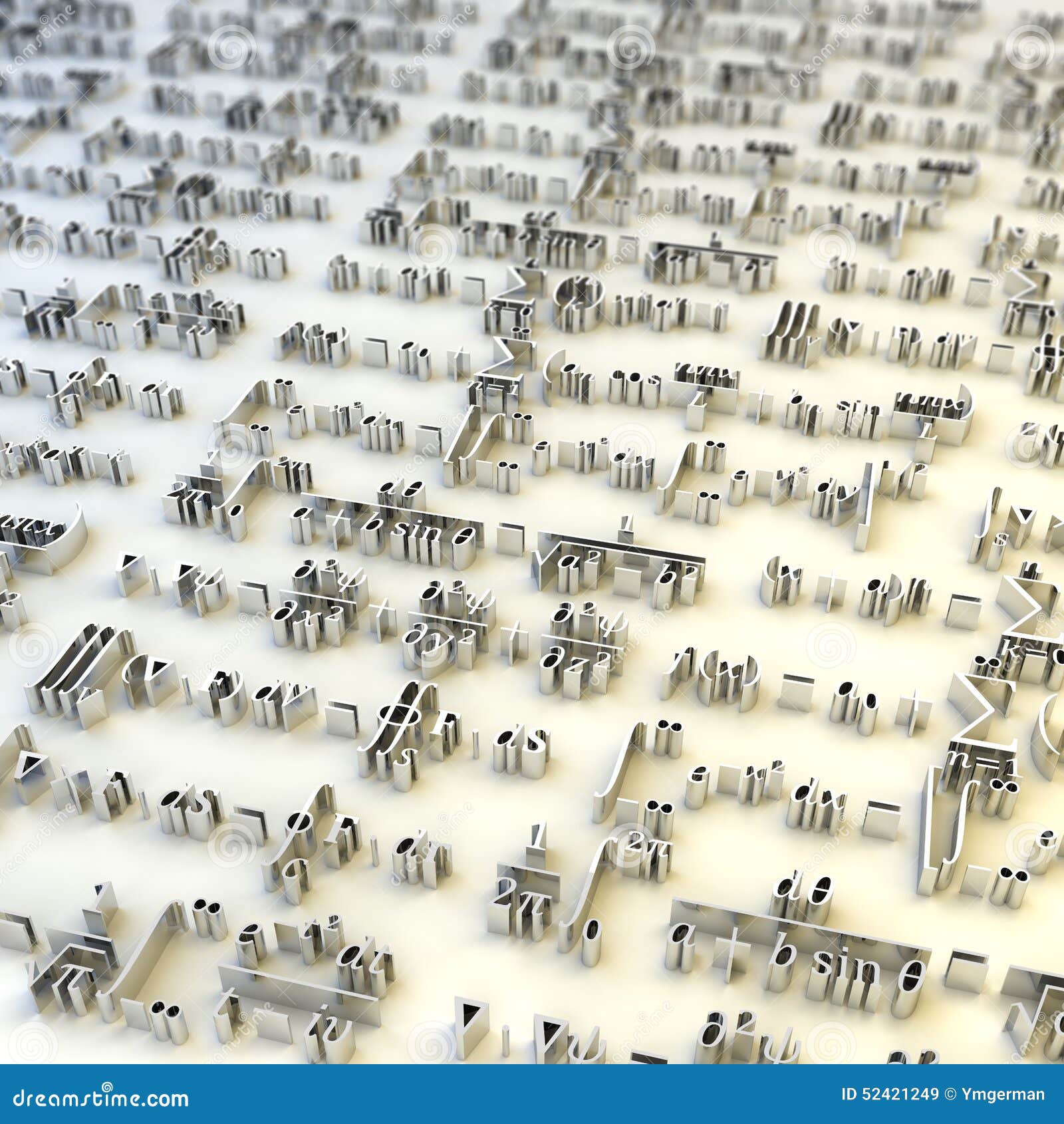 Advanced Mathematical Equations, 3d Render Stock Illustration ...