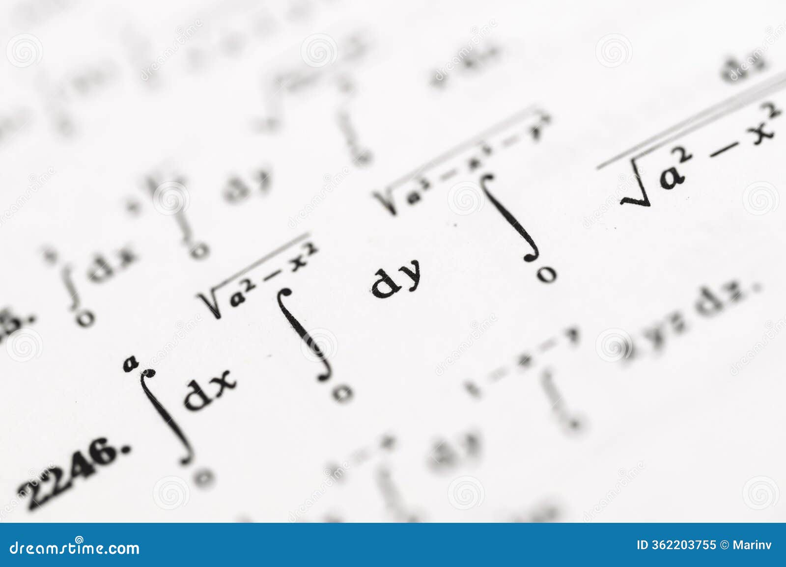 Advanced Mathematical Integrals and Formulas Highlighting Calculus ...
