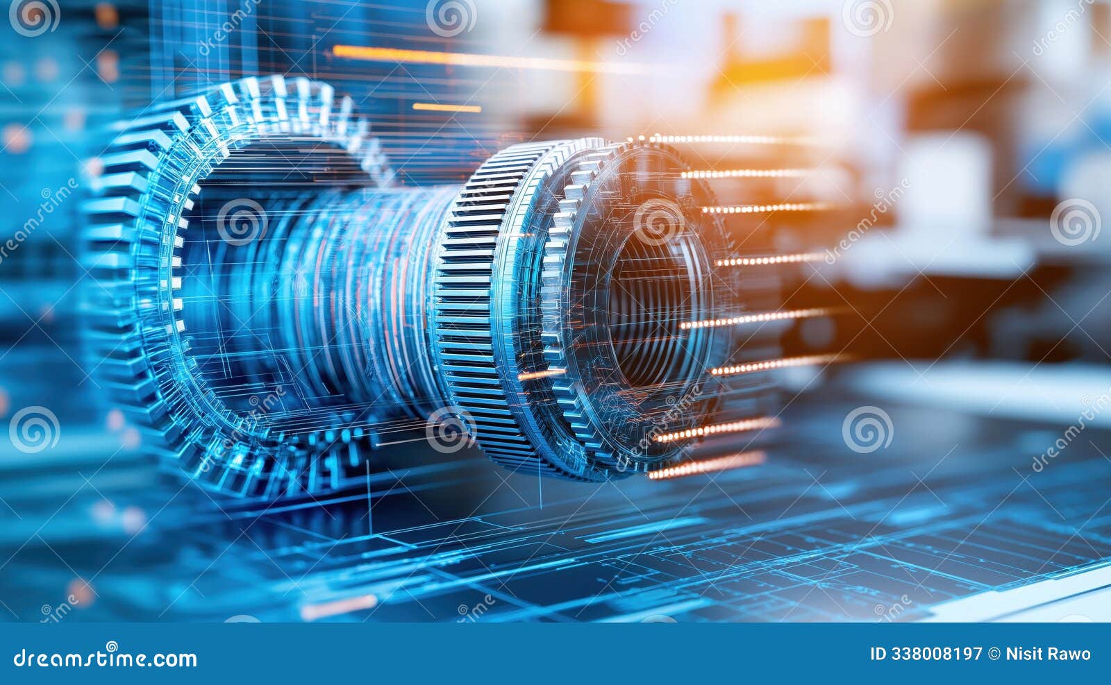 Advanced Mechanical Equipment in Synchronized Planning Stock Image ...