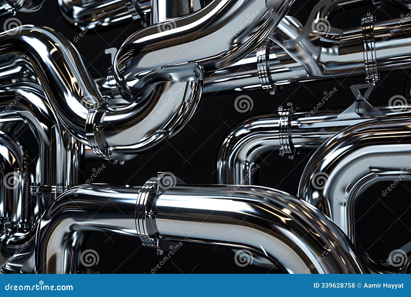 Advanced Metal Banding Pipe Connection Systems Stock Illustration ...