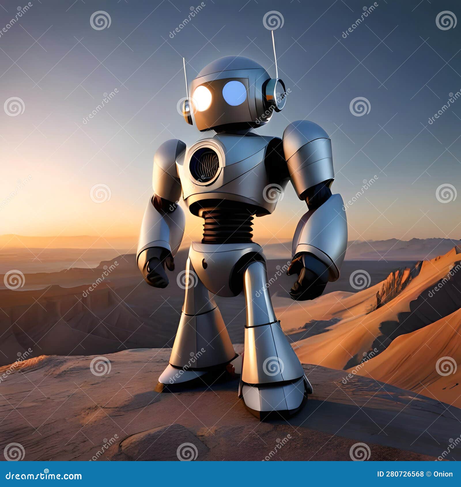 Advanced Robot in Deep Thought - Ai Generated Image Stock Illustration ...