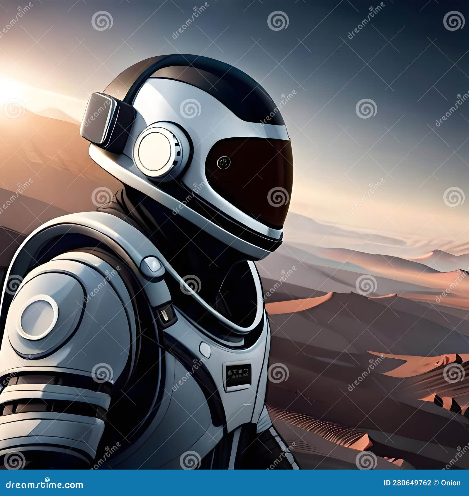 Advanced Robot in Deep Thought - Ai Generated Image Stock Illustration ...