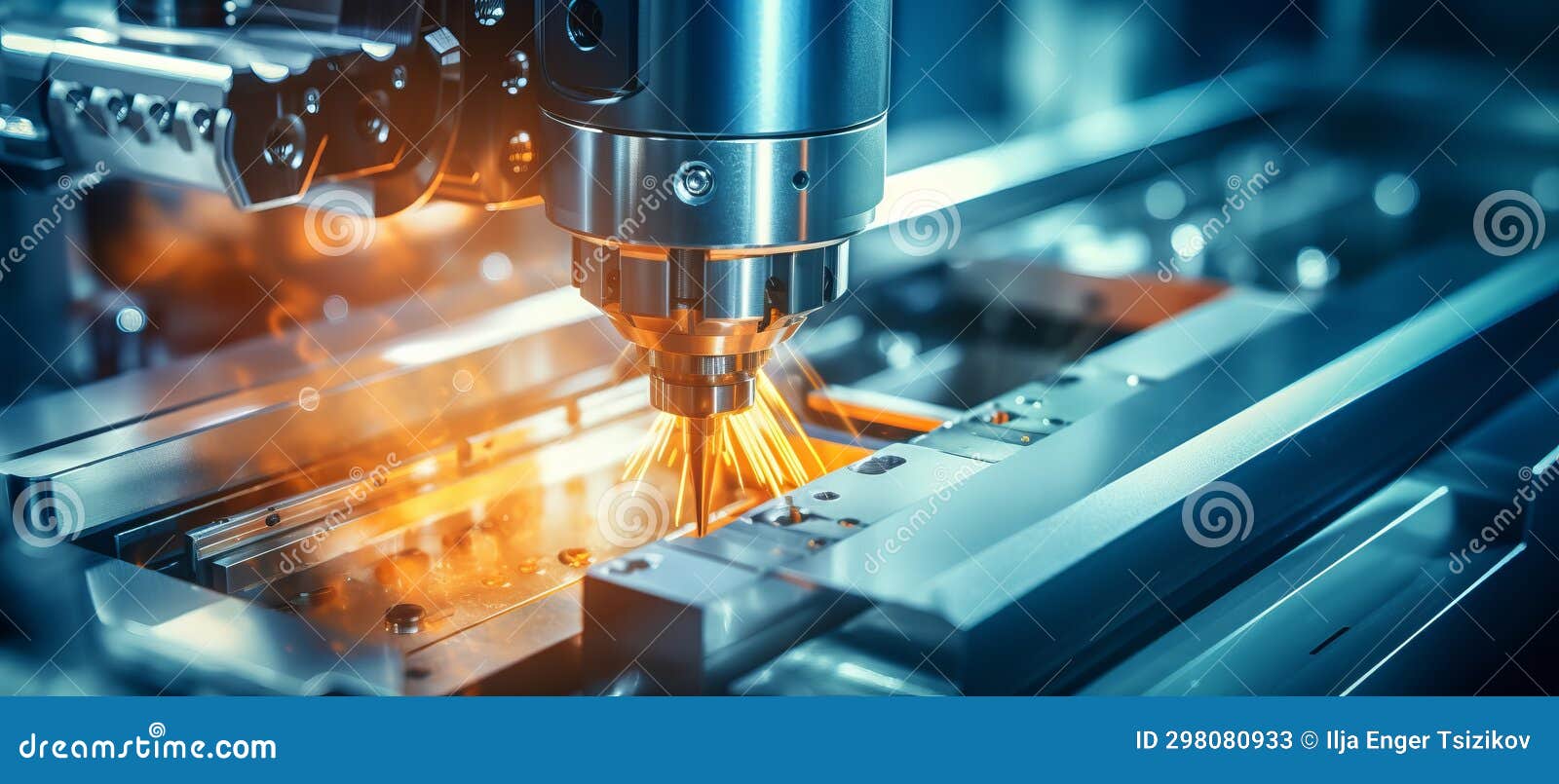 Advanced Metalworking Cnc Milling Machine in Action, Highlighting High ...