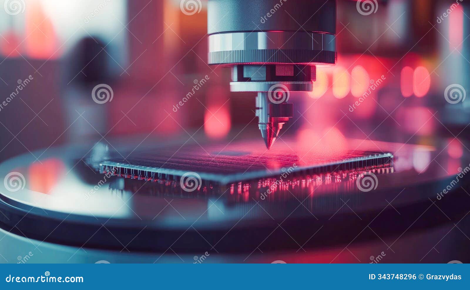 An Advanced Micro-scaling Machine Creating Microchips. Precision and ...