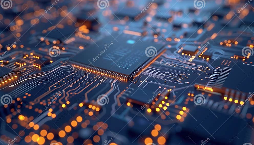 Advanced Microchip Circuit Board Assembly on Production Line in ...