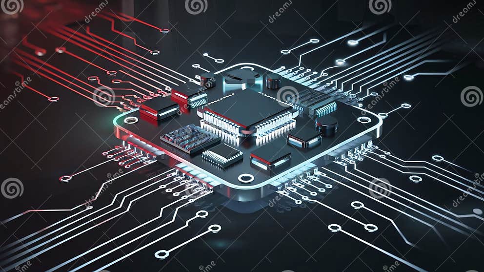 Advanced Microchip Technology, Close-up of a Good Resolution Stock ...